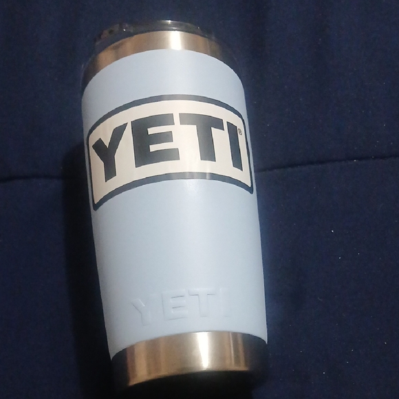 Yeti | Dining | Yeti Sky Blue Tumbler With Silver Accents | Poshmark